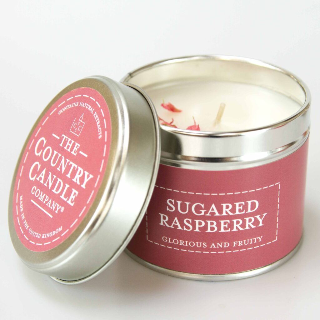 Sugared Raspberry Tin Candle - Gear